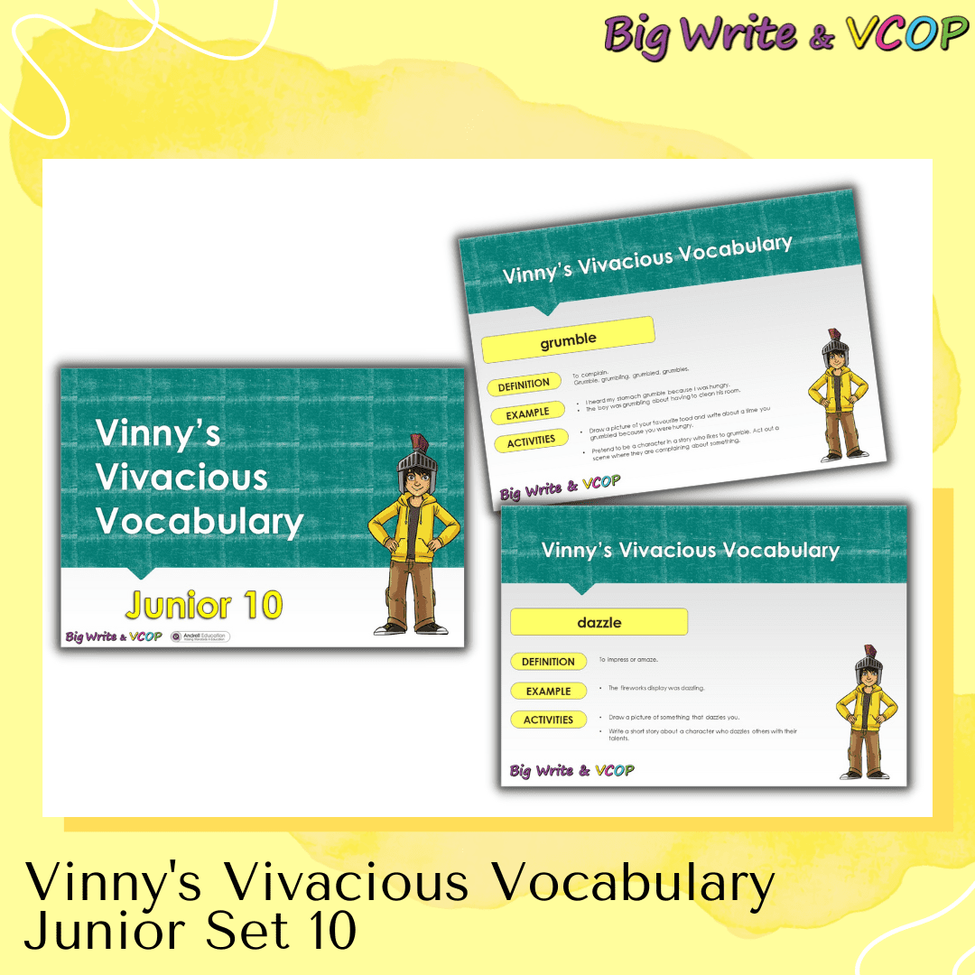 Vinny’s Vivacious Vocabulary – Junior Set 10 – Resources to Enhance ...