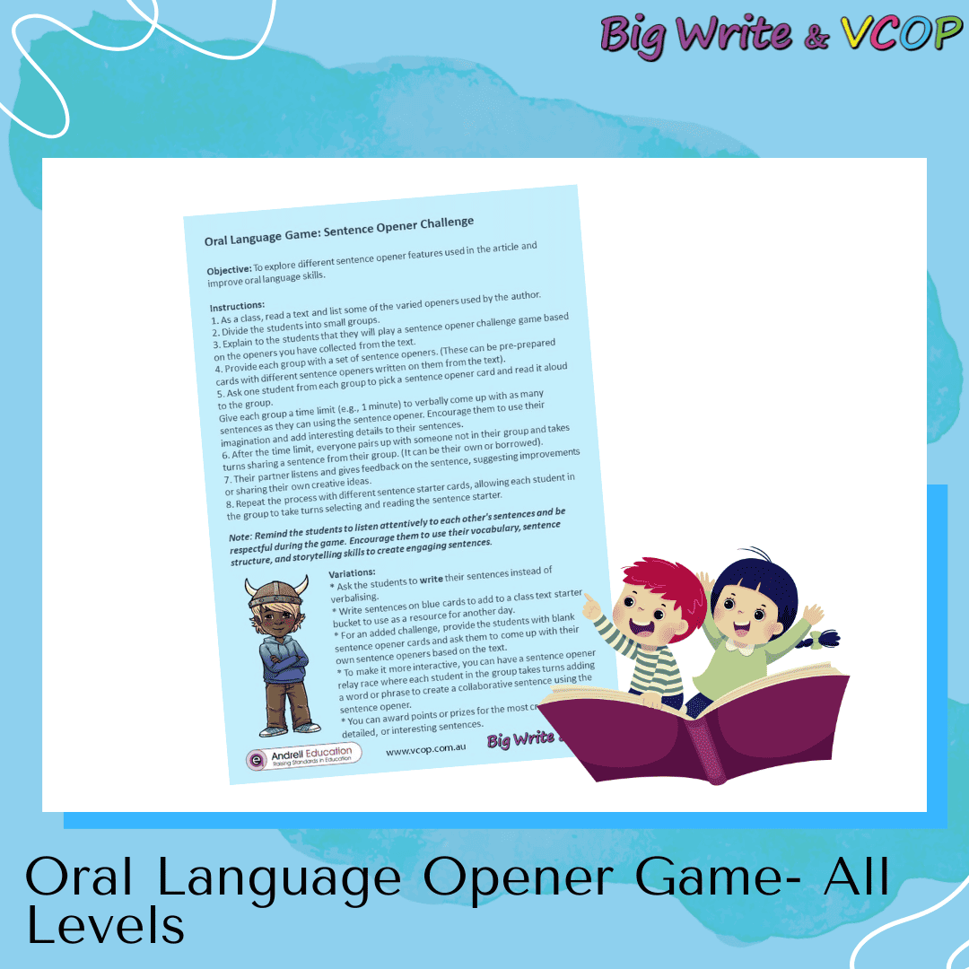 VCOP Resources – Resources to Enhance Literacies