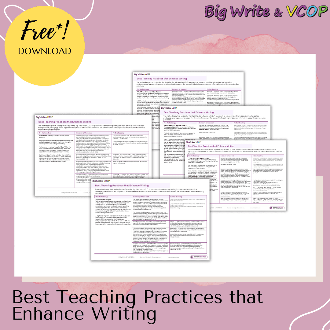 VCOP Resources – Resources to Enhance Literacies